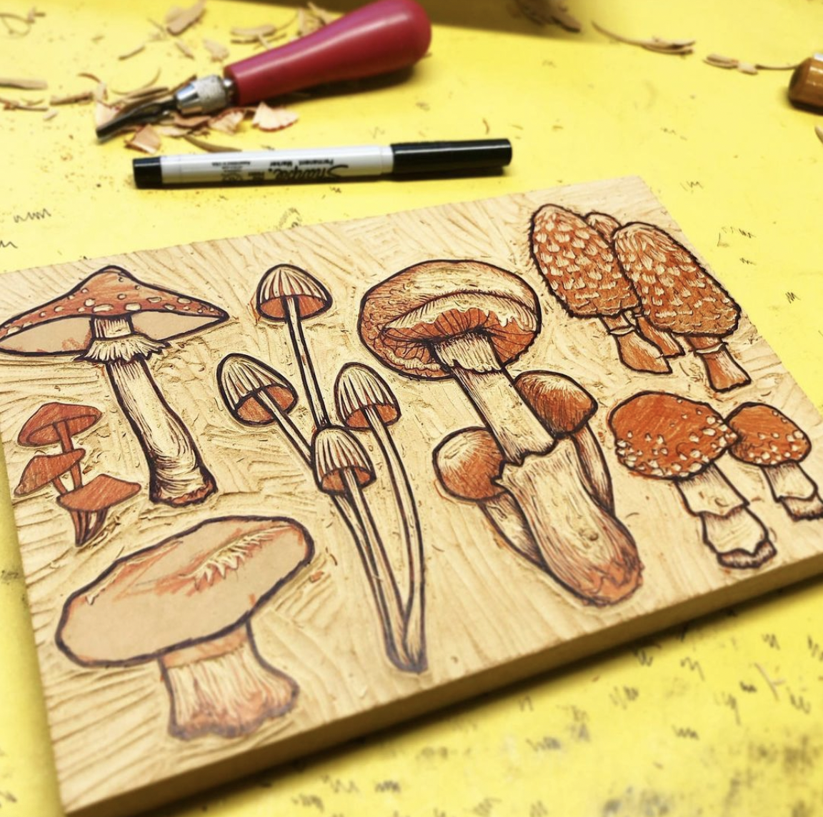 Linocut Workshop with Spotty Boy Press! // Sept 8 | THE AUK MARKET